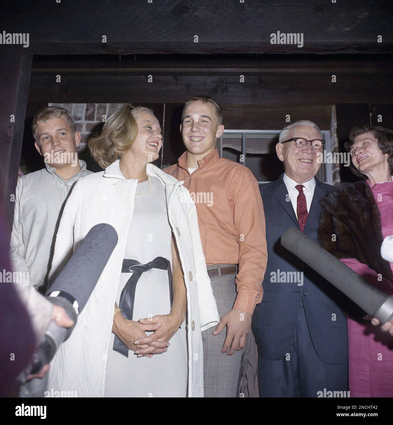 Wife of astronaut Frank Borman with their two sons Fred 17 year old ...