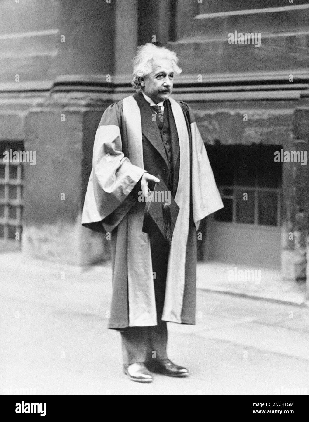 Prof. Albert Einstein in robes for degree at Oxford in England on July ...