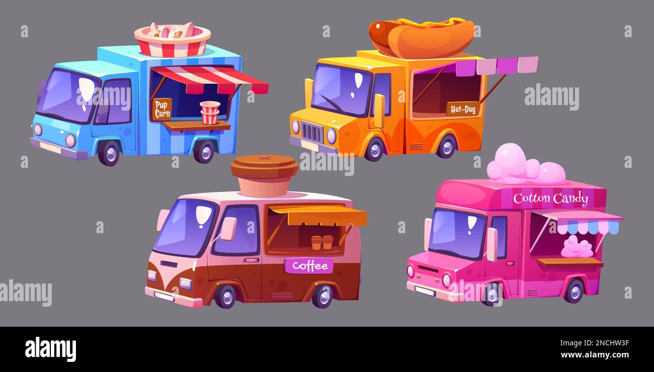 Vintage catering vans Stock Vector Images - Alamy