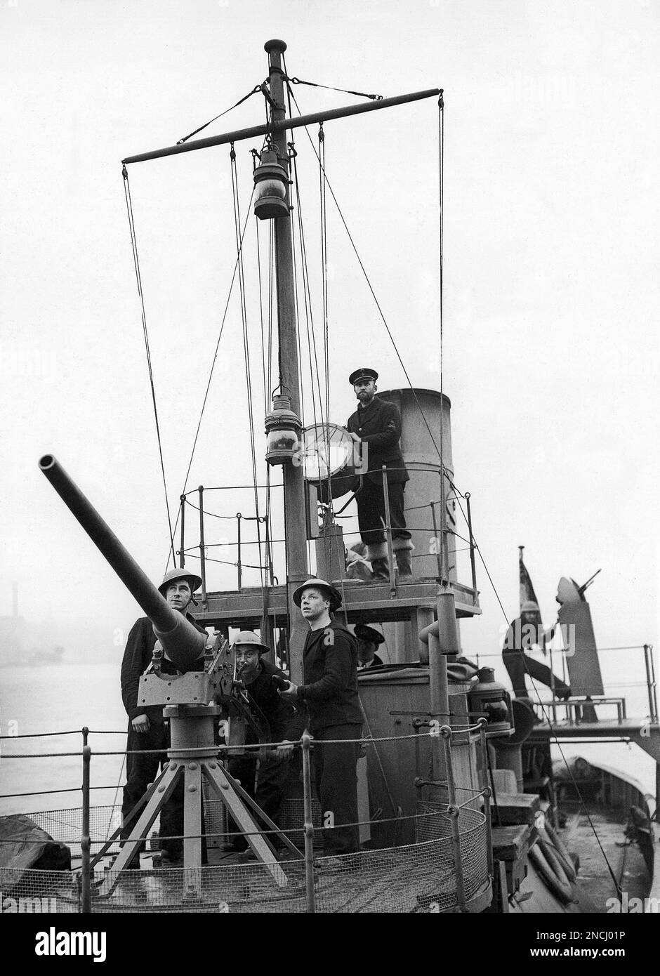 Armed tug-boats, which, manned by men of the Royal Naval auxiliary ...
