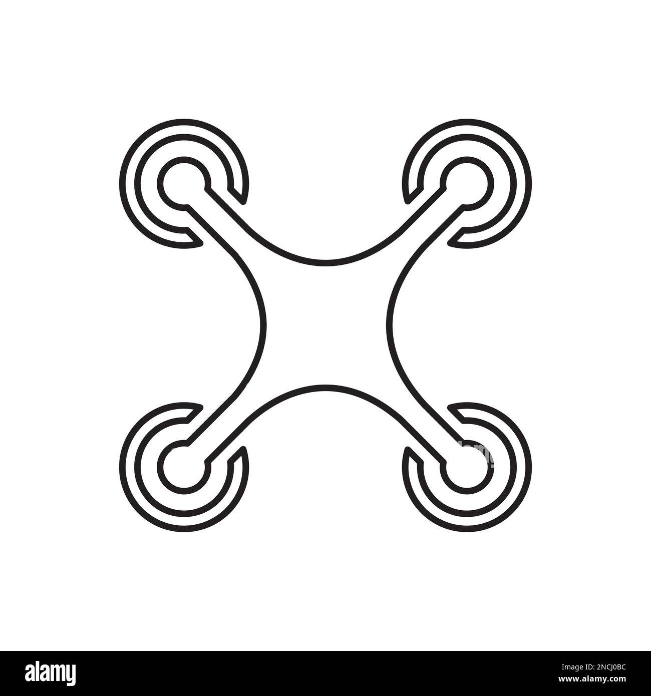 Drone quadrocopter icon vector for graphic design, logo, web site ...