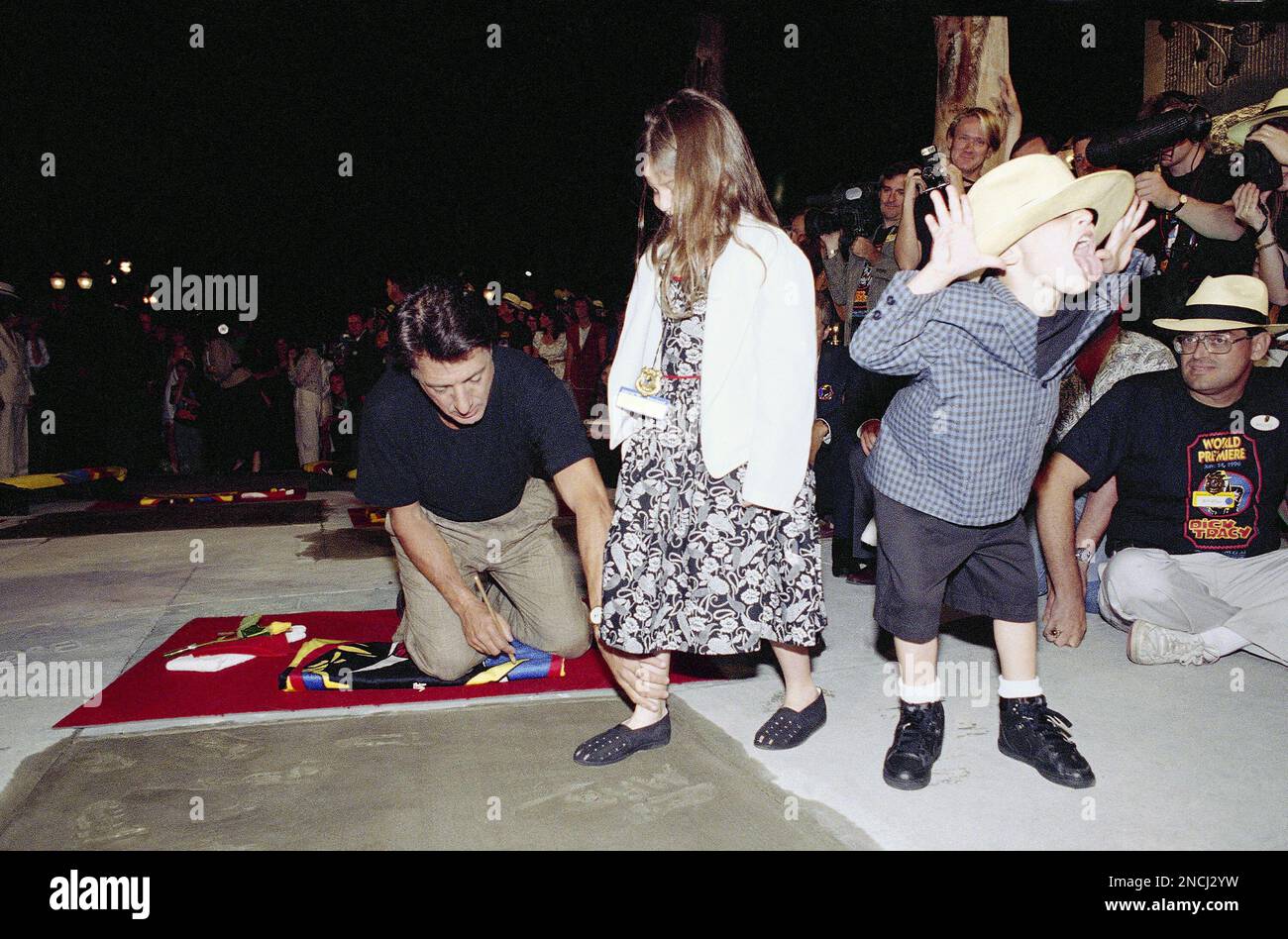 Max Hoffman, 5-year-old son of actor Dustin Hoffman makes faces at ...