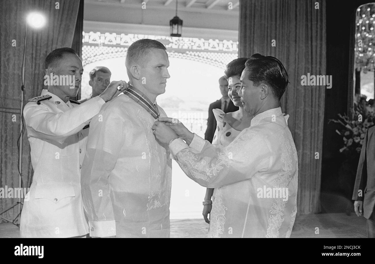 Col. Frank Borman received the award from Philippine Pres. Ferdinand ...
