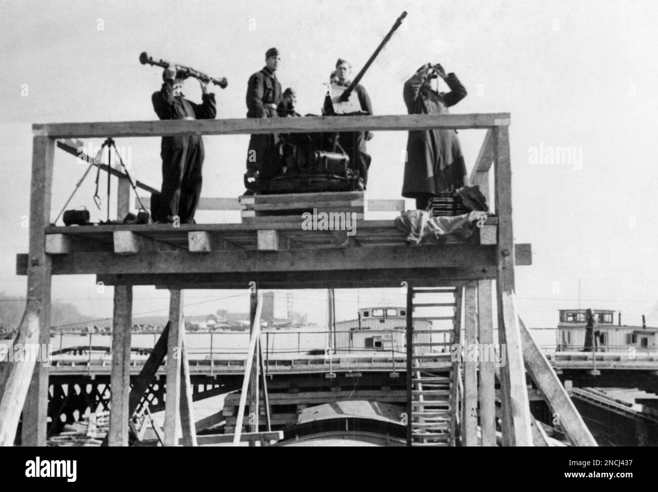 Antiaircraft gun position protected the German troop’s progress into ...