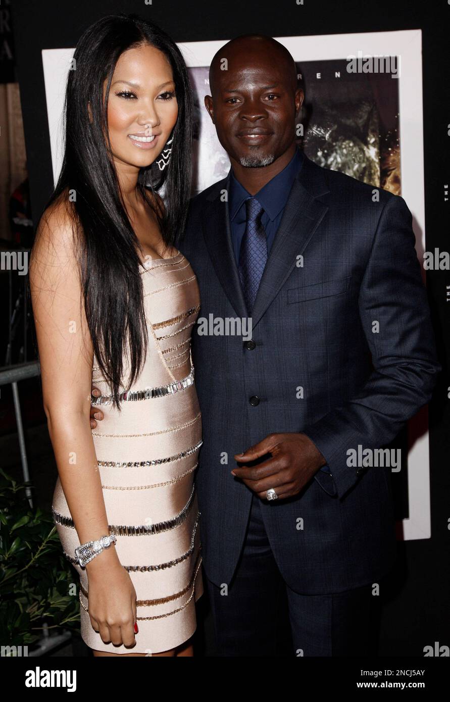 Cast member Djimon Hounsou, right, and Kimora Lee Simmons arrive at the ...