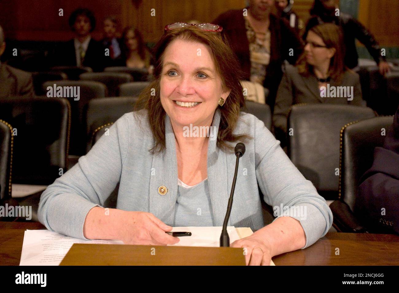 FILE - In this Oct. 20, 2009 file photo, Elizabeth Edwards testifies on ...