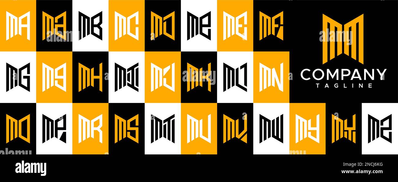 Modern abstract initial MM M letter logo design. Simple M logo vector ...