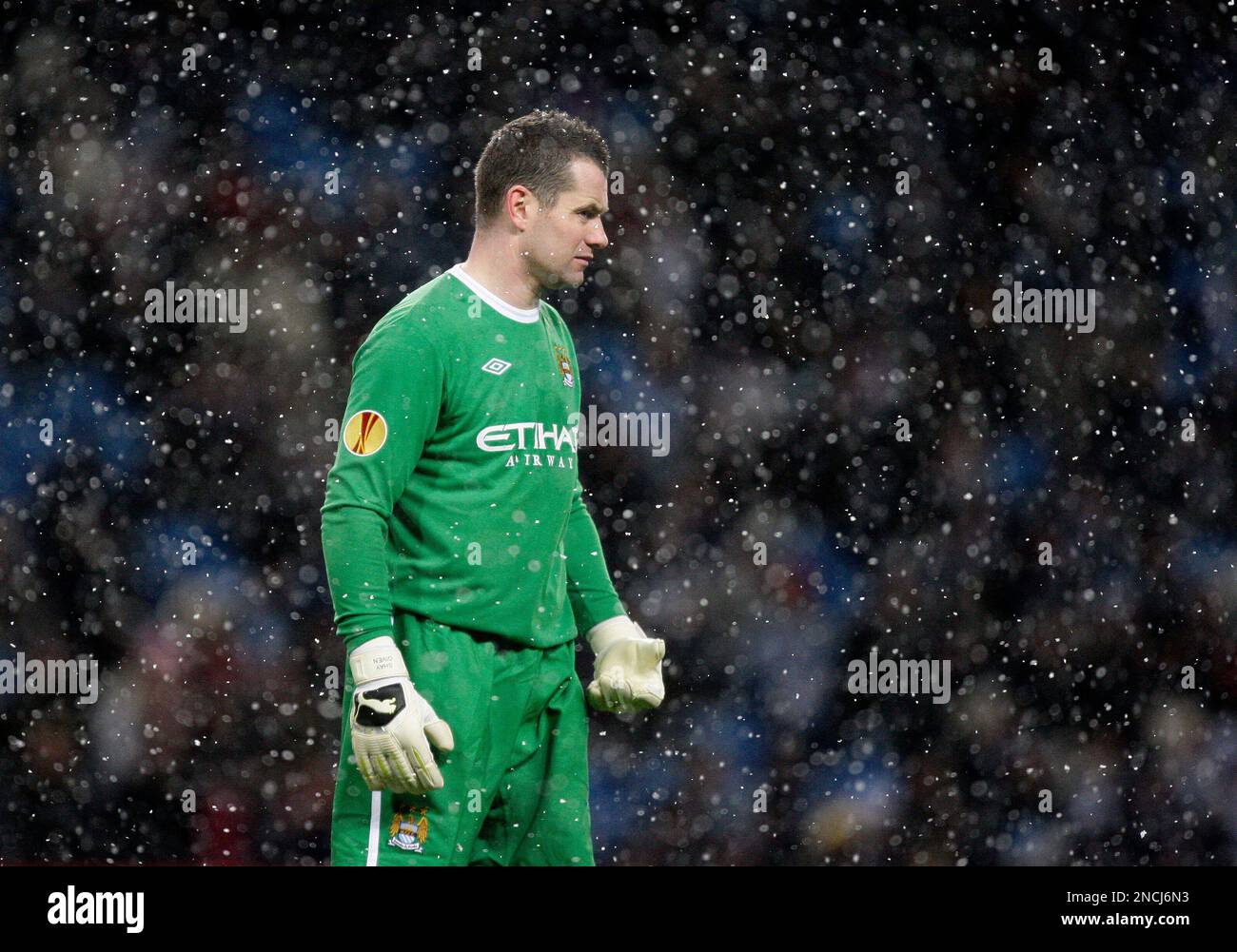 Manchester City's goalkeeper Shay Given during his team's Europa League ...