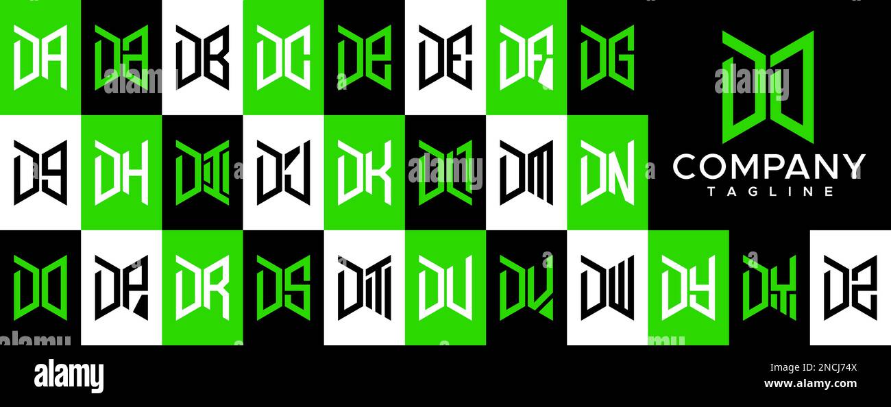 Modern abstract initial DD D letter logo design. Simple D logo vector ...