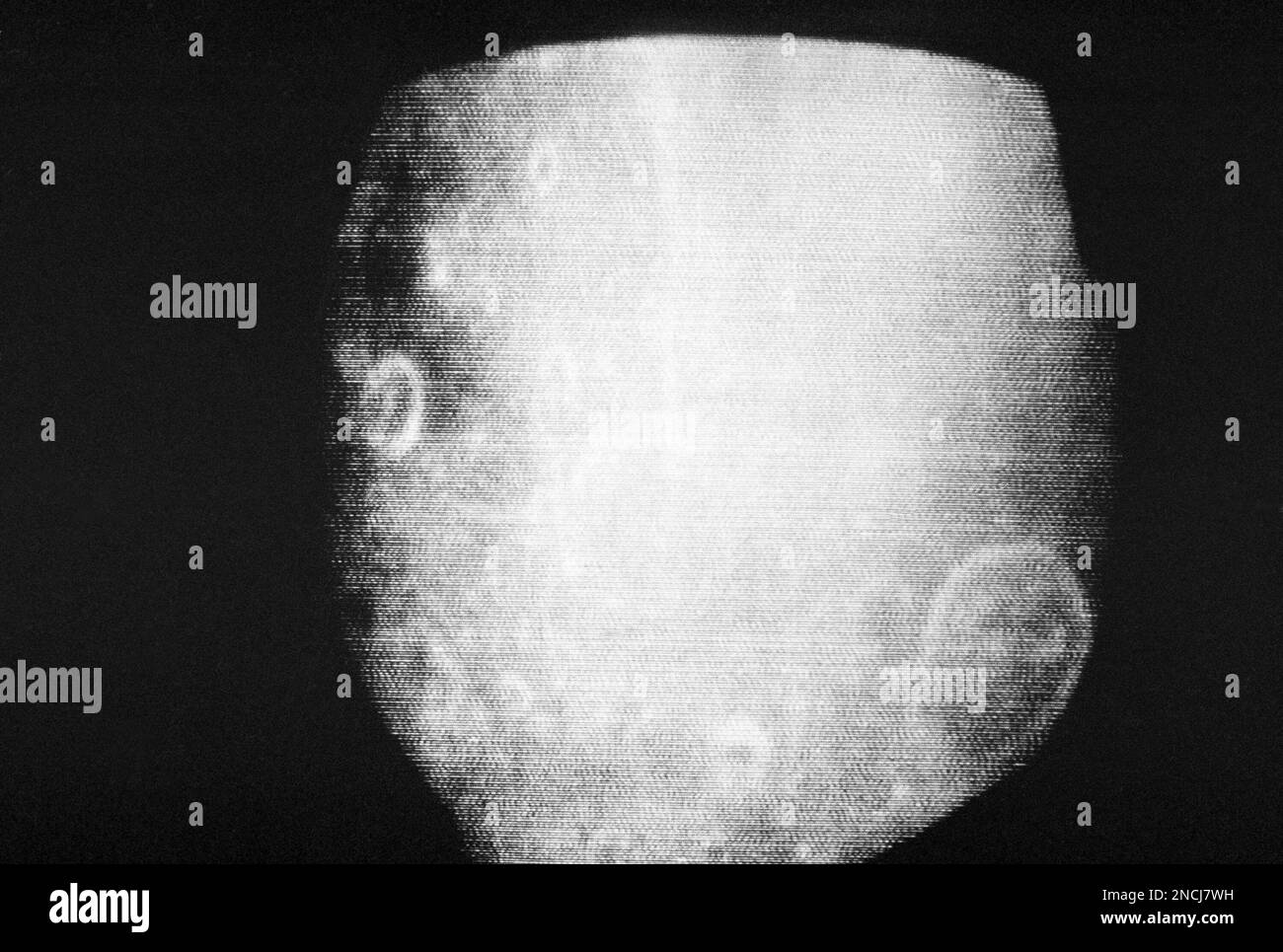 This is how the moon’s surface looks to television viewers on earth in ...