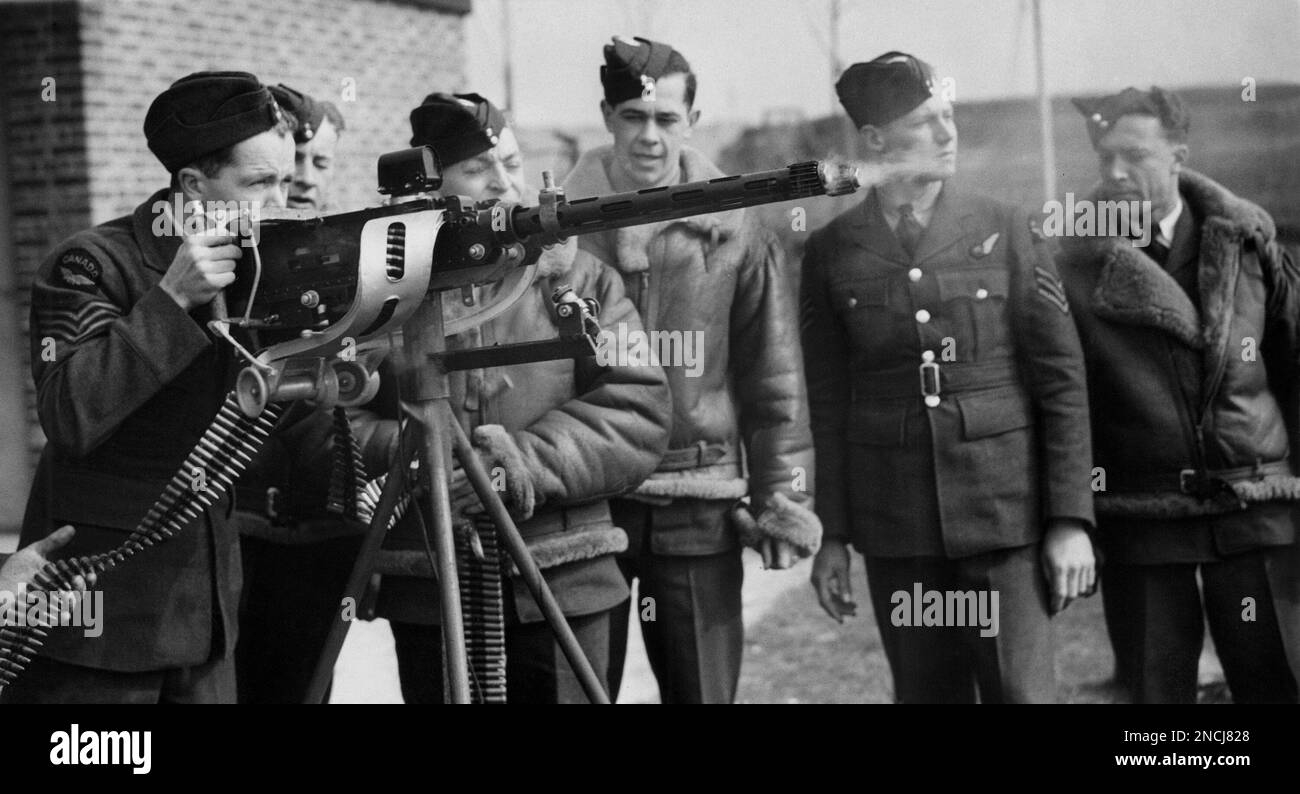 An observer of the Royal Canadian Air Force cooperation squadron ...