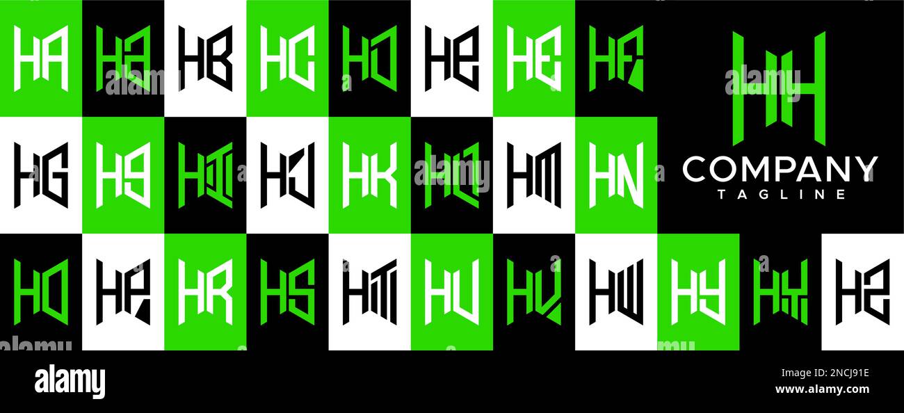 Modern abstract initial HH H letter logo design. Simple H logo vector ...