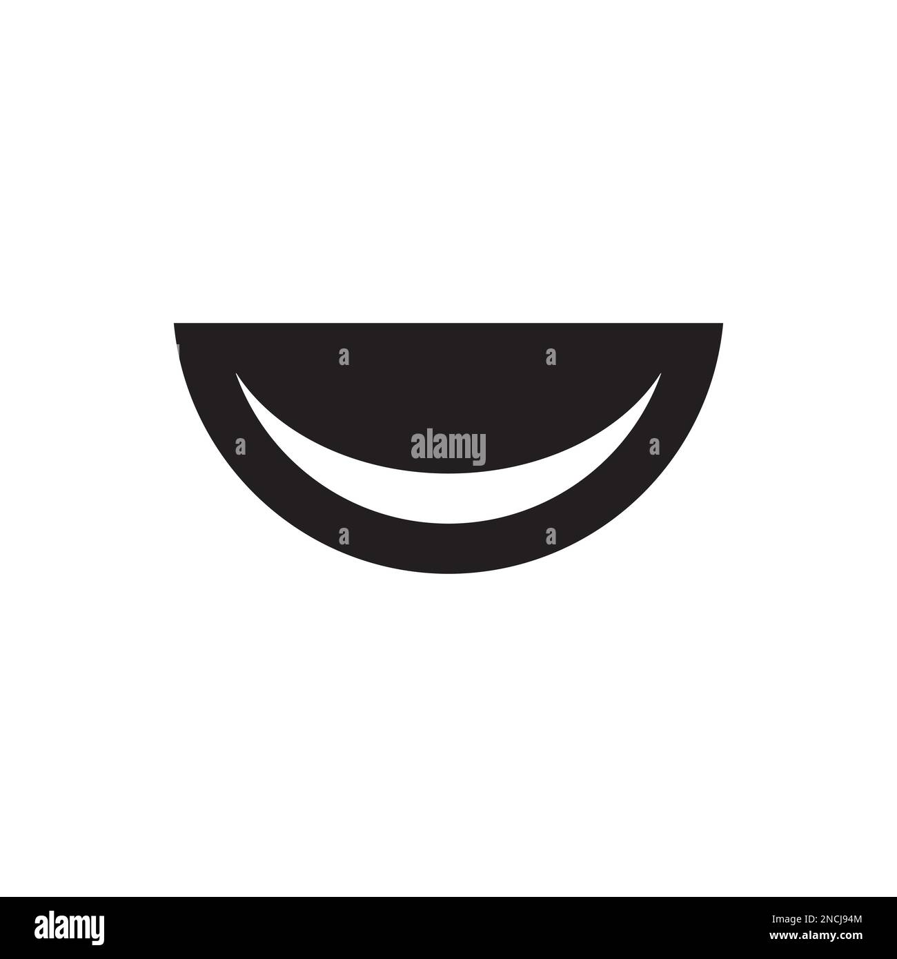 abstract smile logo design concept isolated on white background Stock ...