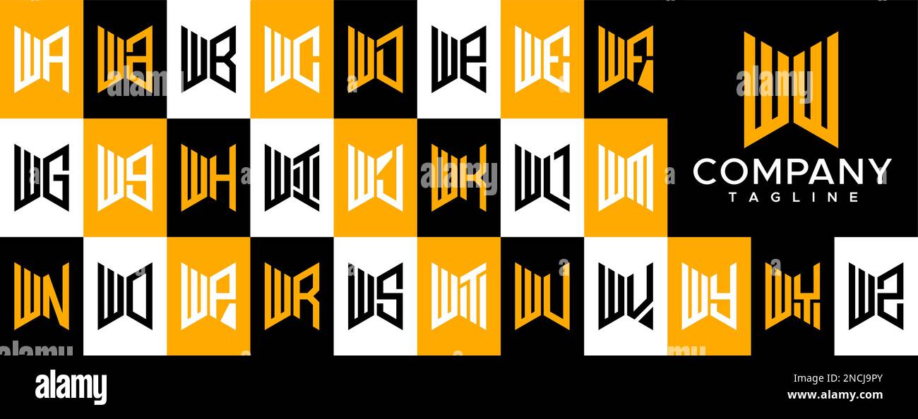 Wf text Stock Vector Images - Alamy
