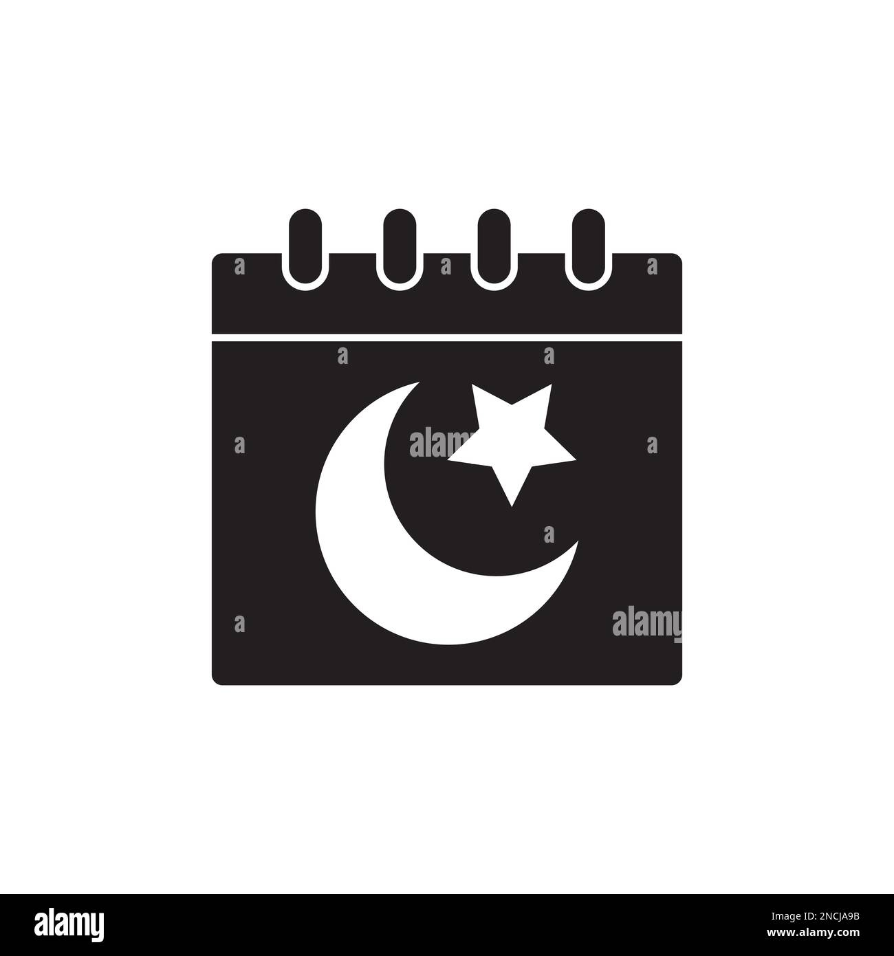 calendar ramadan icon logo design vector illustration Stock Vector ...