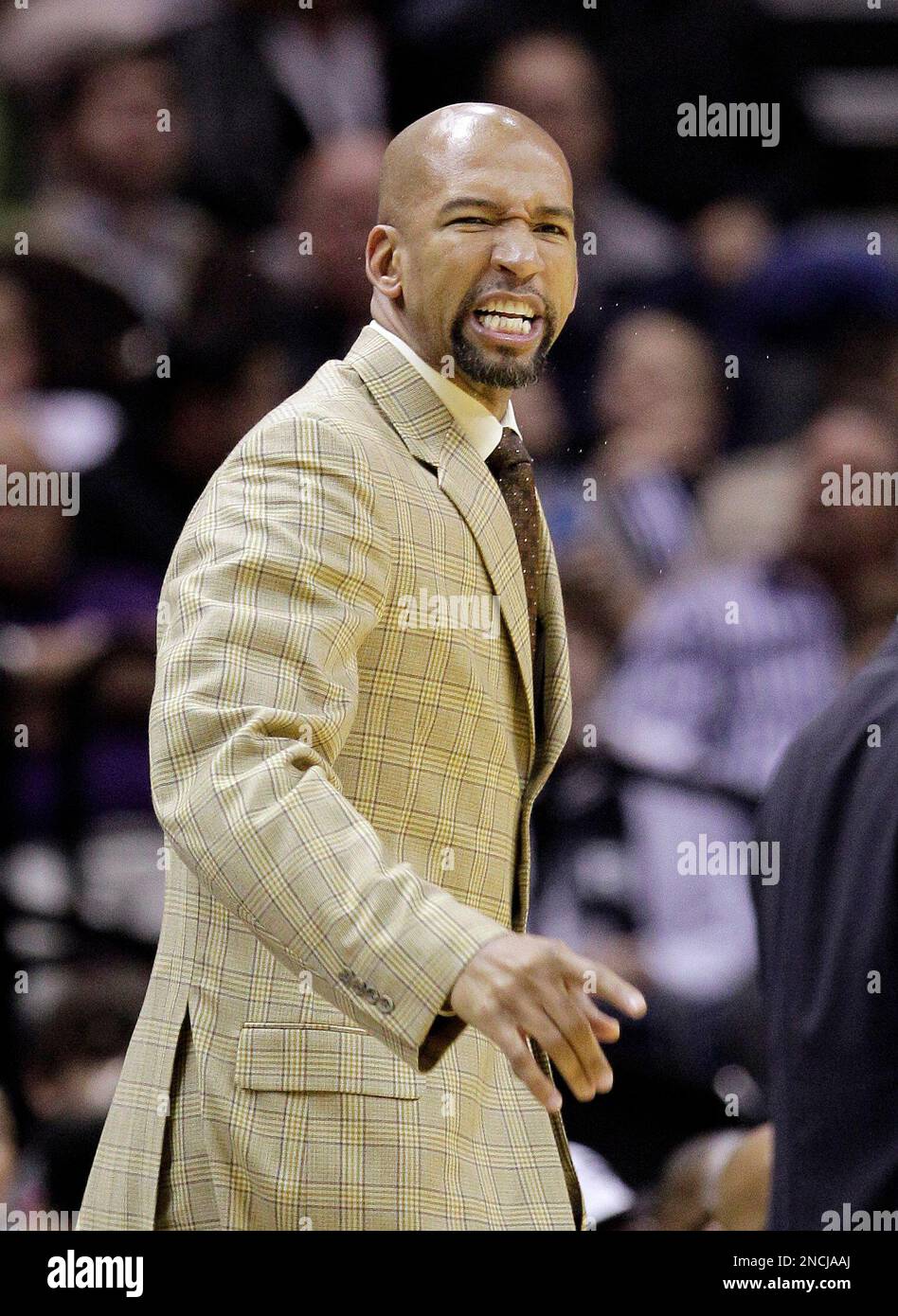 New Orleans Hornets coach Monty Williams is seen during the second ...