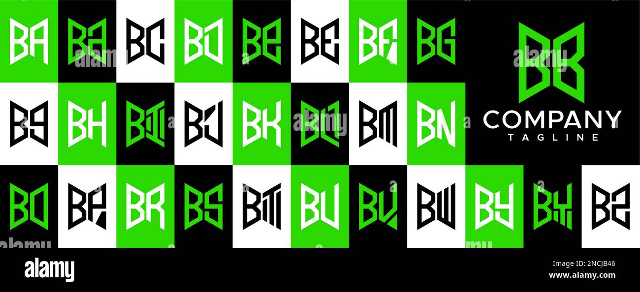 Modern abstract initial BB B letter logo design. Simple B logo vector ...