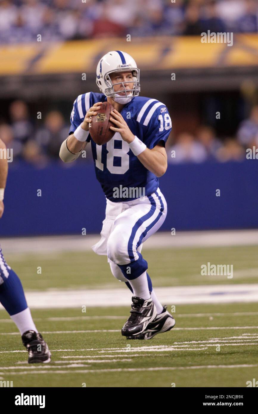 Indianapolis Colts quarterback Peyton Manning (18) in action during an ...