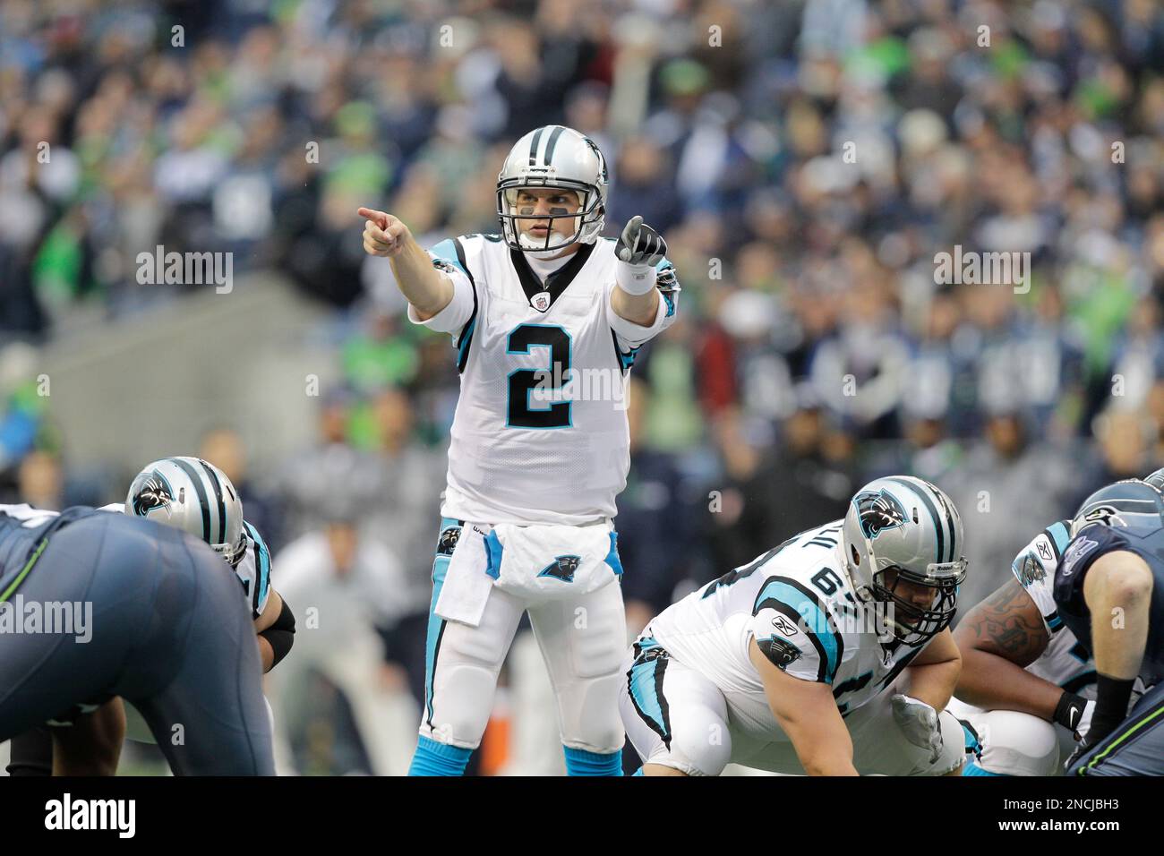Carolina Panthers quarterback Jimmy Clausen (2) in action against the ...