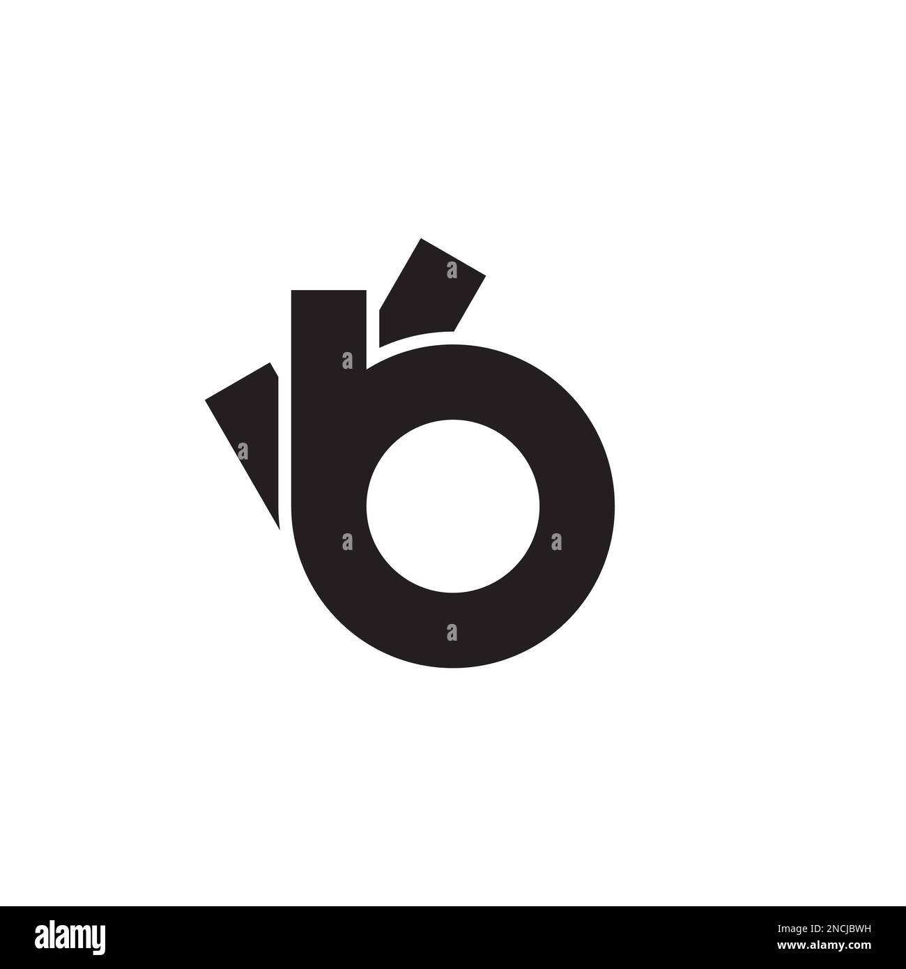 abstract letter B logo design vector isolated on white background Stock ...