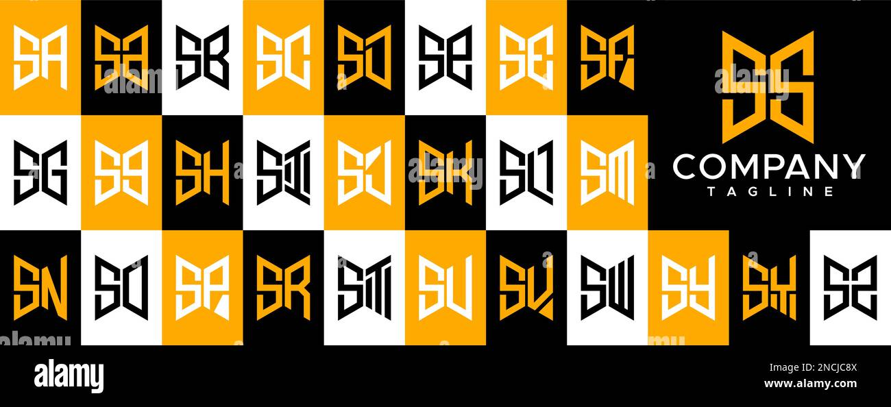 Modern abstract initial SS S letter logo design. Simple S logo vector ...