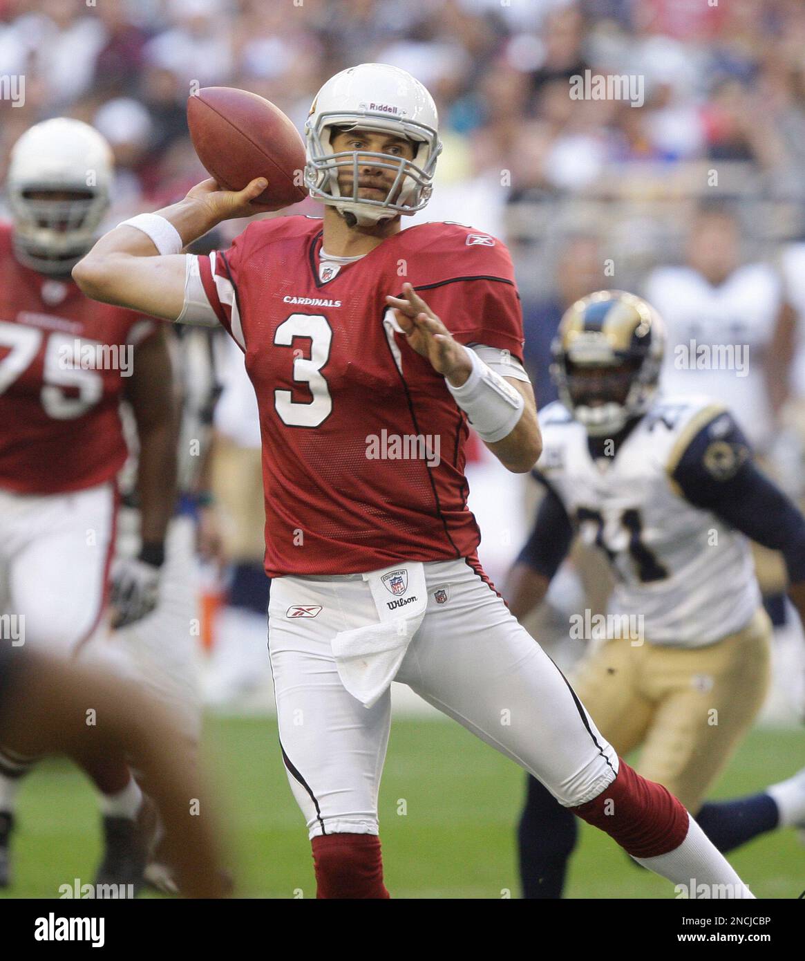 Arizona Cardinals quarterback Derek Anderson (3) throws against the St ...