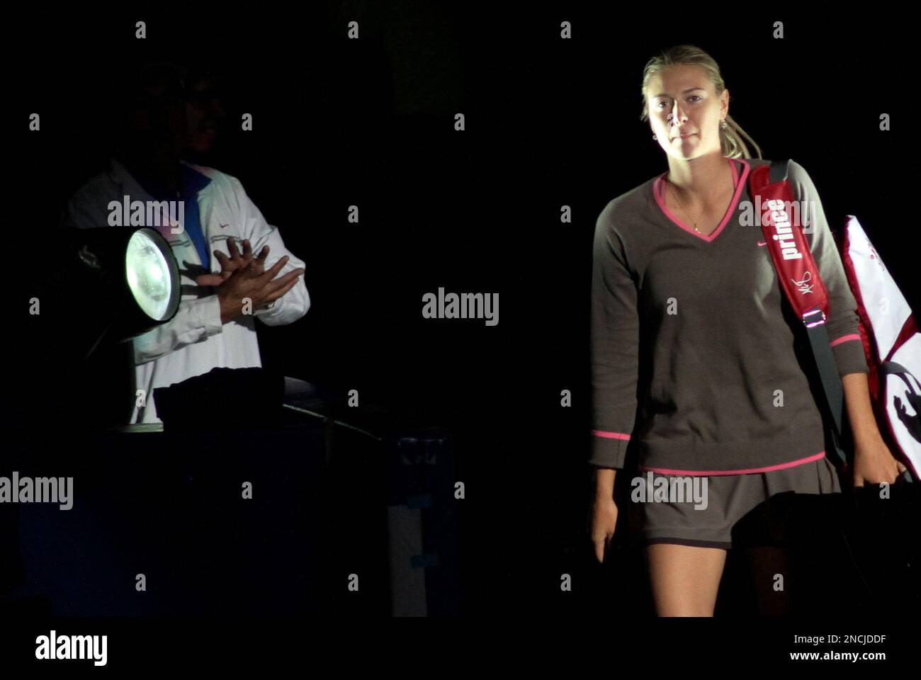 Russia's Maria Sharapova walks before an exhibition match against ...