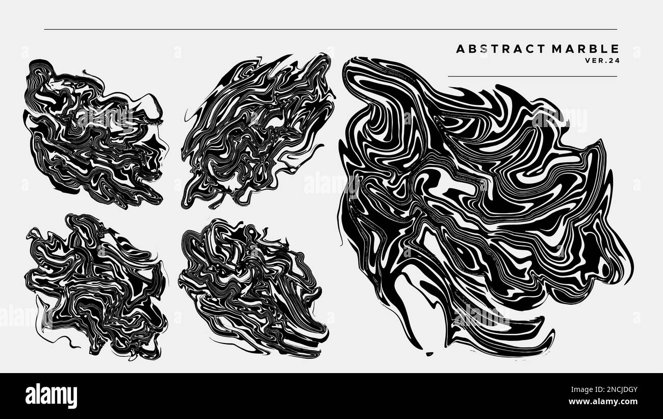 Abstract splatter wave painting design template. Liquid oil ink graphic ...