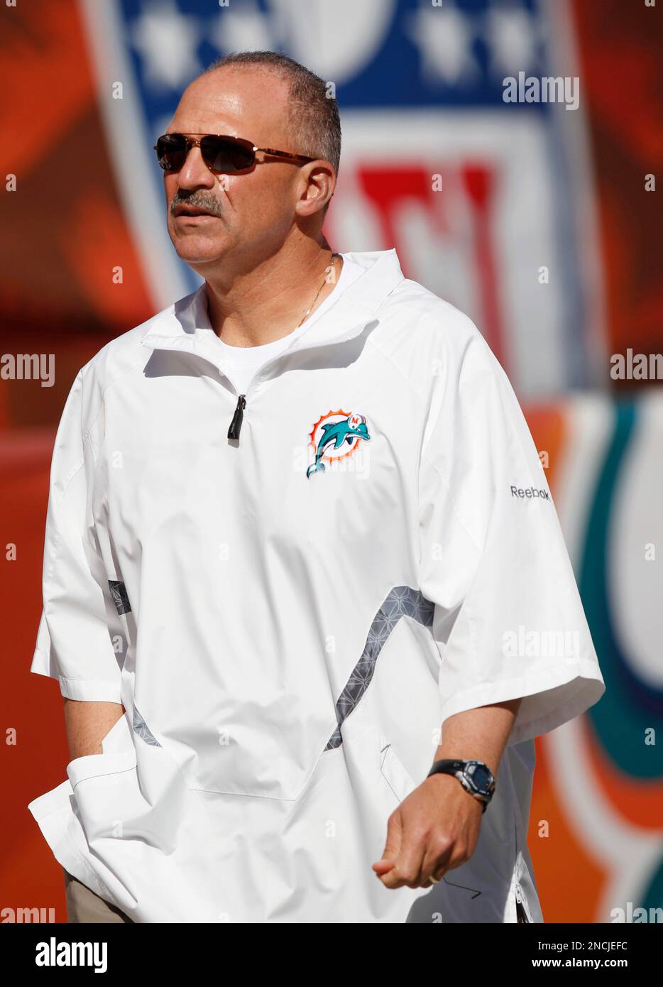 Miami Dolphins head coach Tony Sparano is shown before an NFL football ...