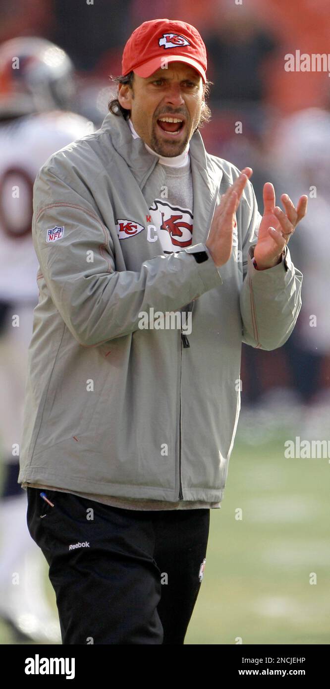 Kansas City Chiefs coach Todd Haley before an NFL football game against ...