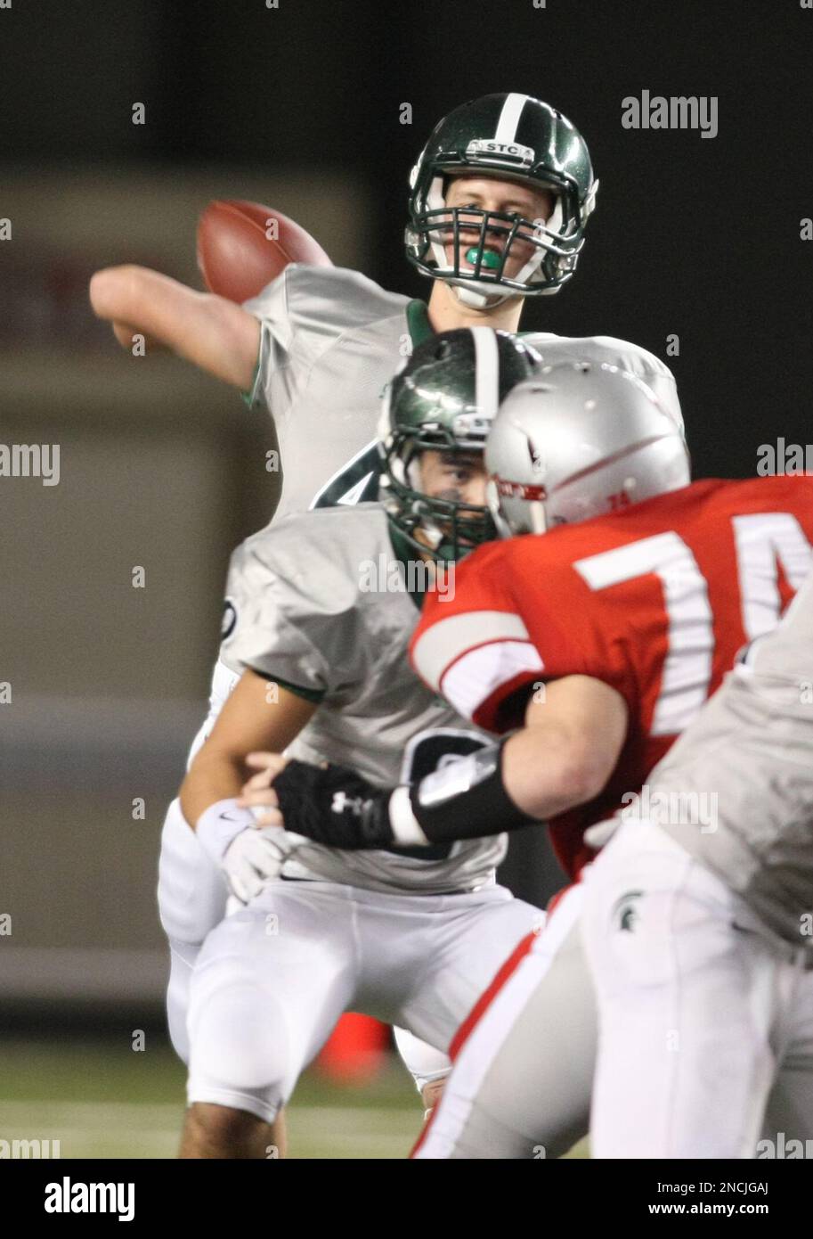Skyline quarterback Max Browne makes a pass against Ferris during the ...