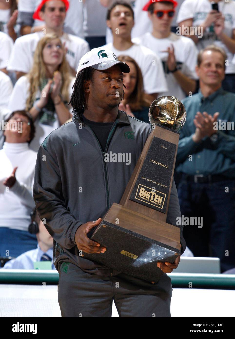 Michigan State linebacker Greg Jones holds the Big Ten Conference ...