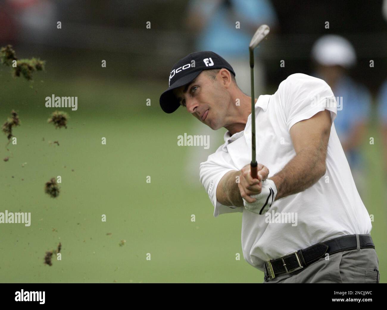 Australia's Geoff Ogilvy plays a shot in the third round of the ...