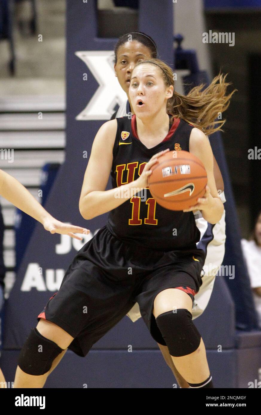 Southern California forward Cassie Harberts in action against Xavier in ...