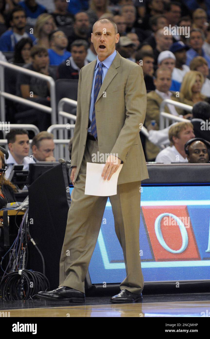 Dallas Mavericks head coach Rick Carlisle calls out to his team during ...