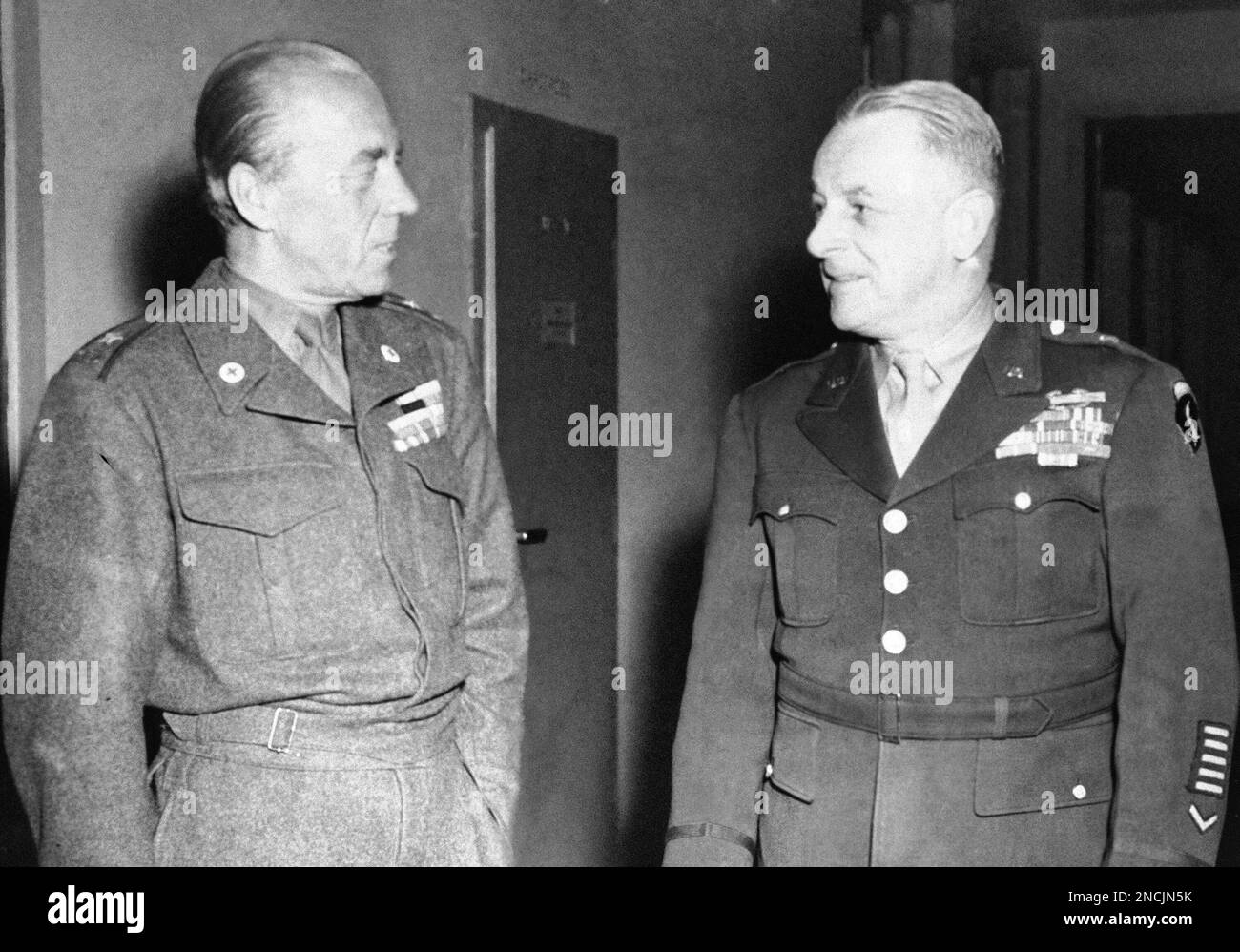 Count Bernadotte of Sweden, left, seen wearing the uniform of the ...