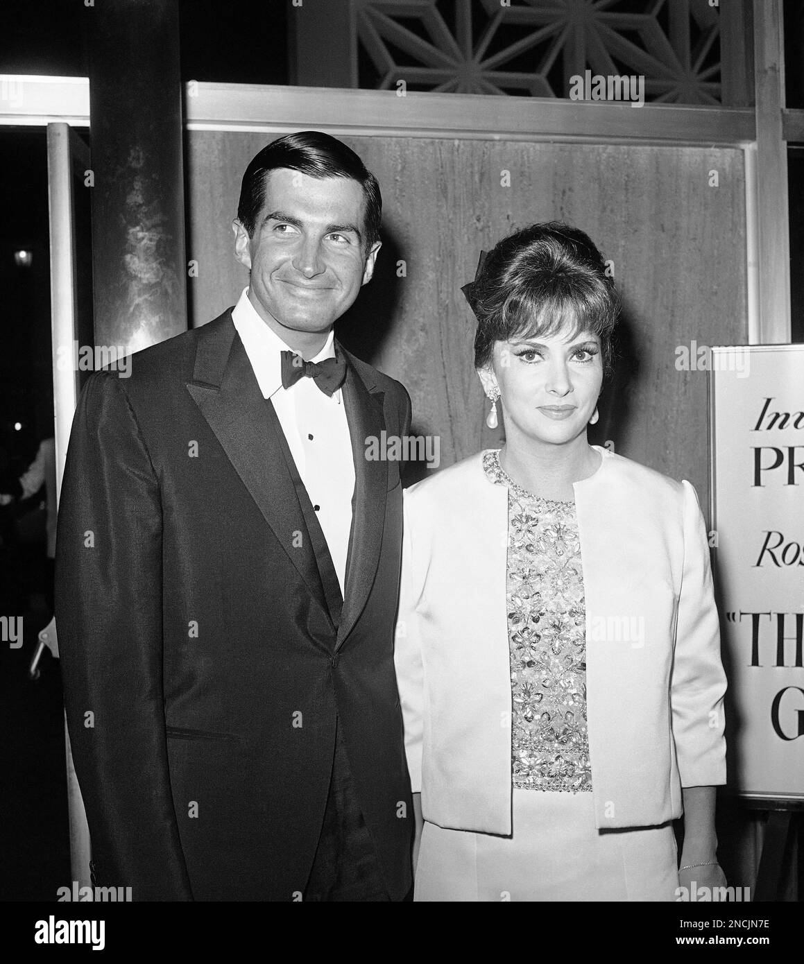 American actor George Hamilton and Yugoslav actress Ljuba Bodin leave a ...