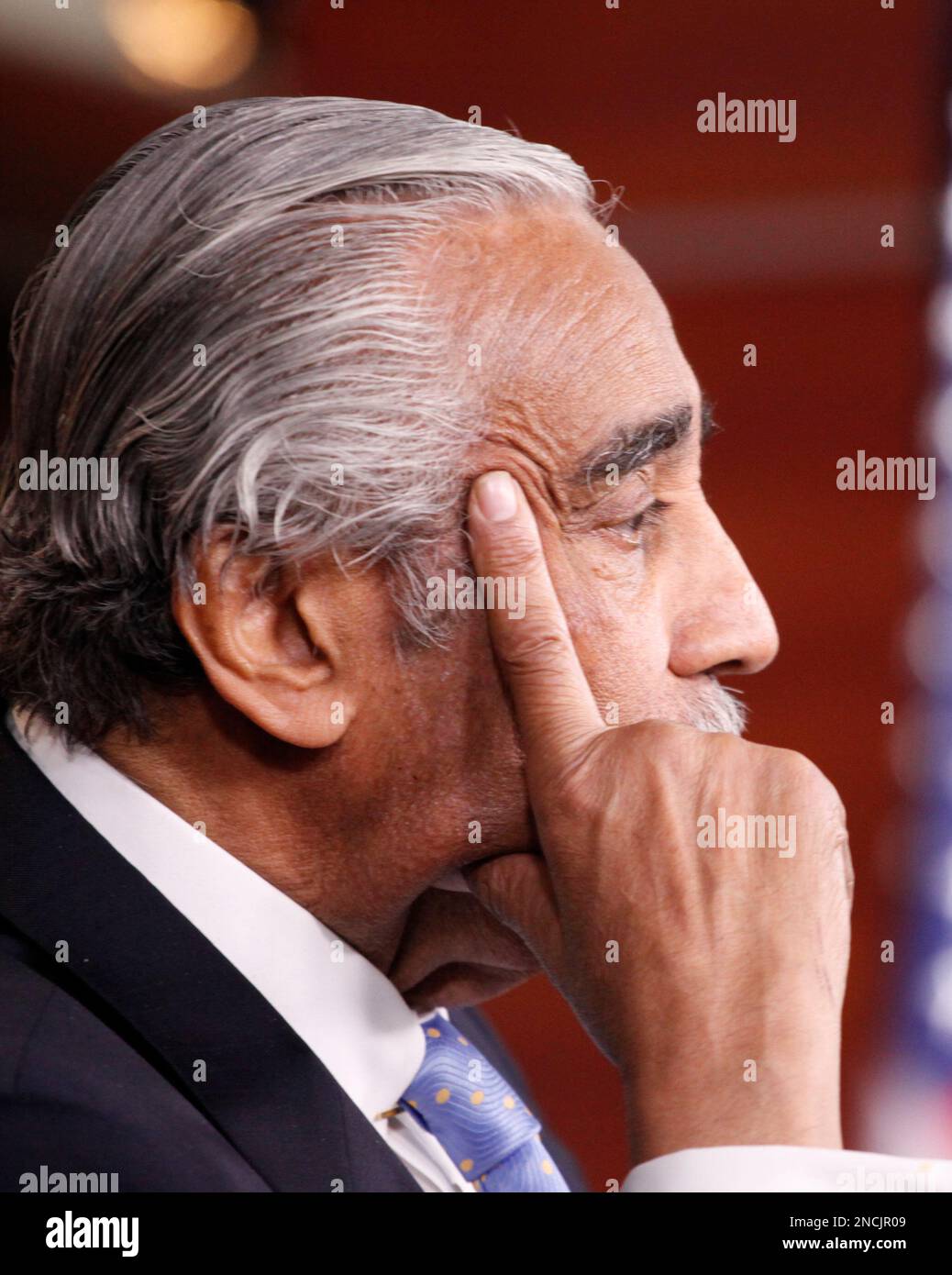 Rep. Charles Rangel, D-N.Y., speaks to the media after he was censured ...
