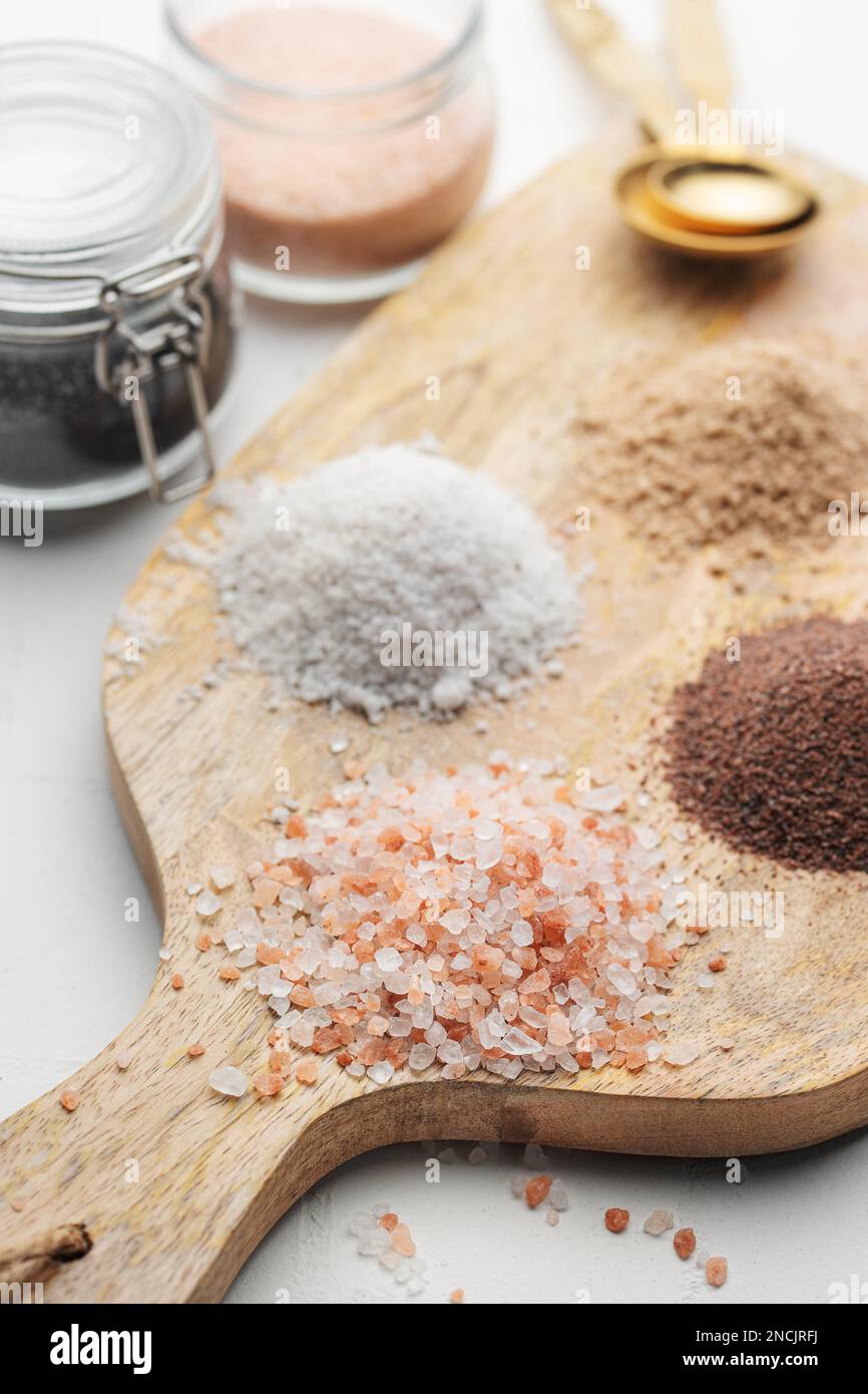 Assorted speciality salt, himalayan pink salt, italian black truffle ...