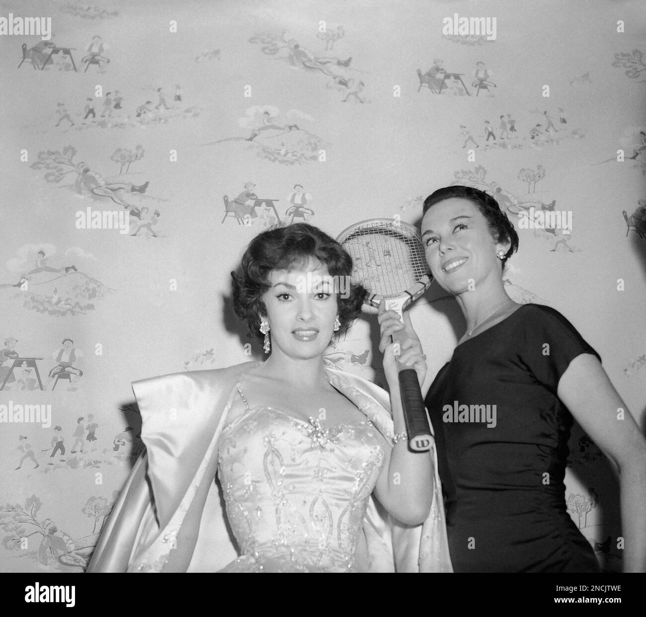 Italian film star Gina Lollobrigida and former tennis player Gertrude ...