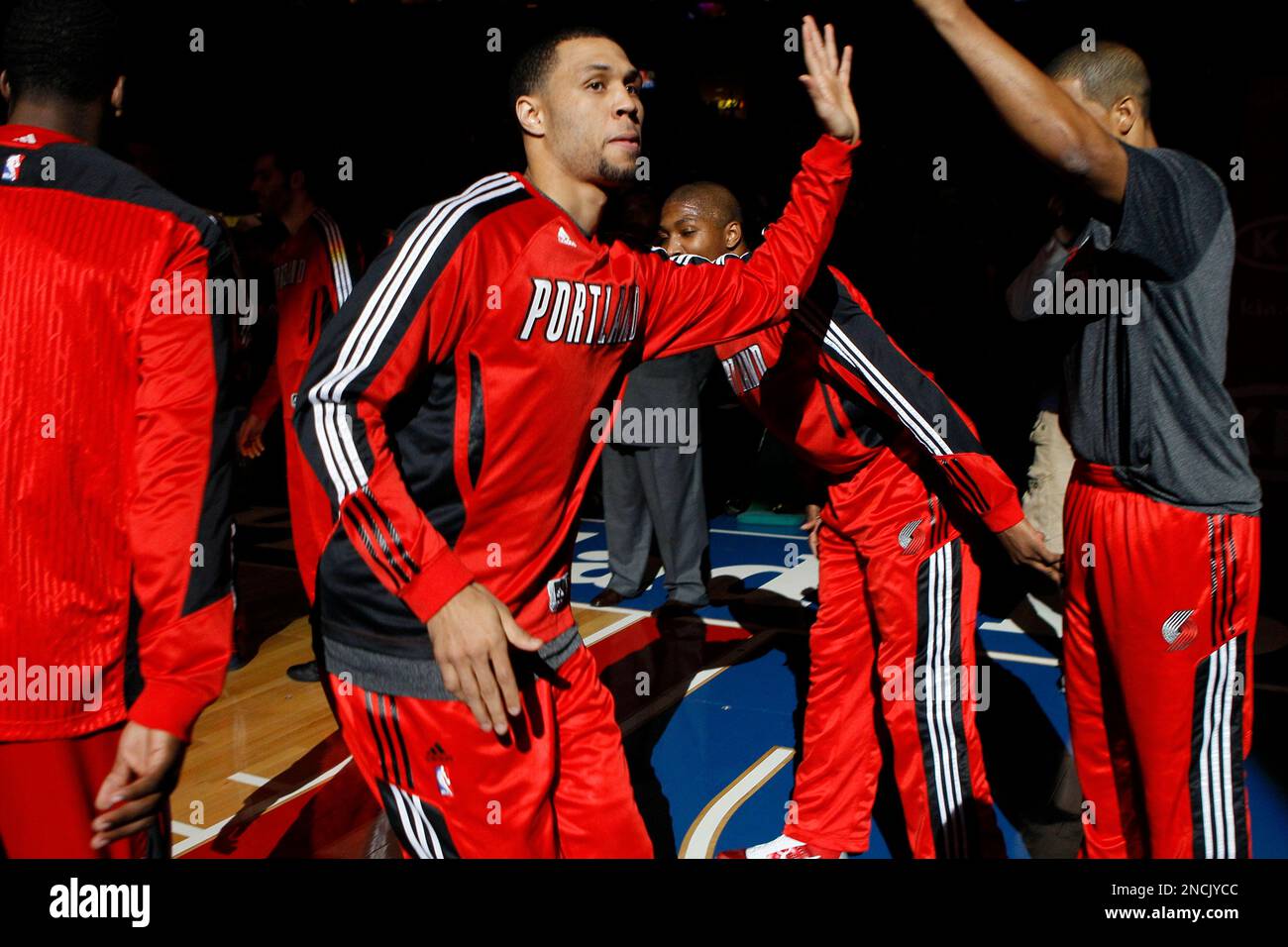 Portland Trail Blazers' Brandon Roy during an NBA basketball game ...