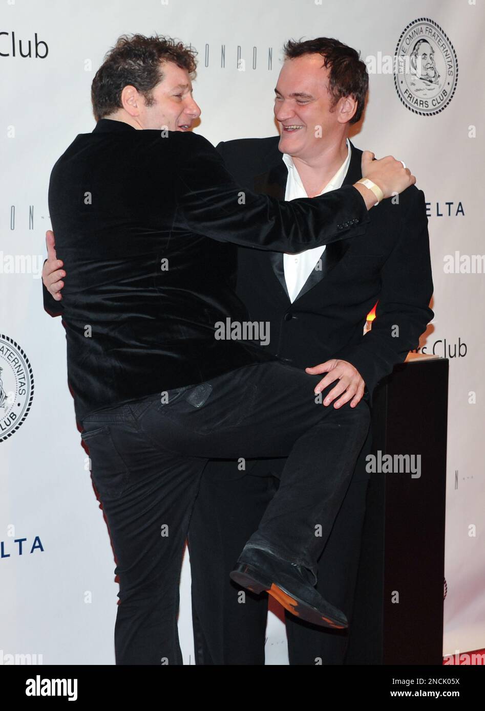 Comedian Jeffrey Ross jokes around with director Quentin Tarantino at ...