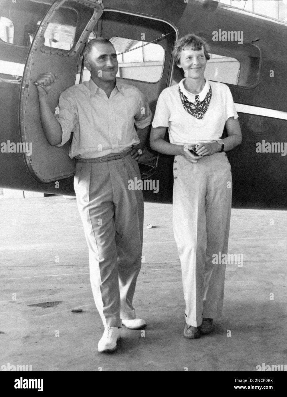 Amelia Earhart Putnam, famous woman flier, entered the Bendix Air Race ...