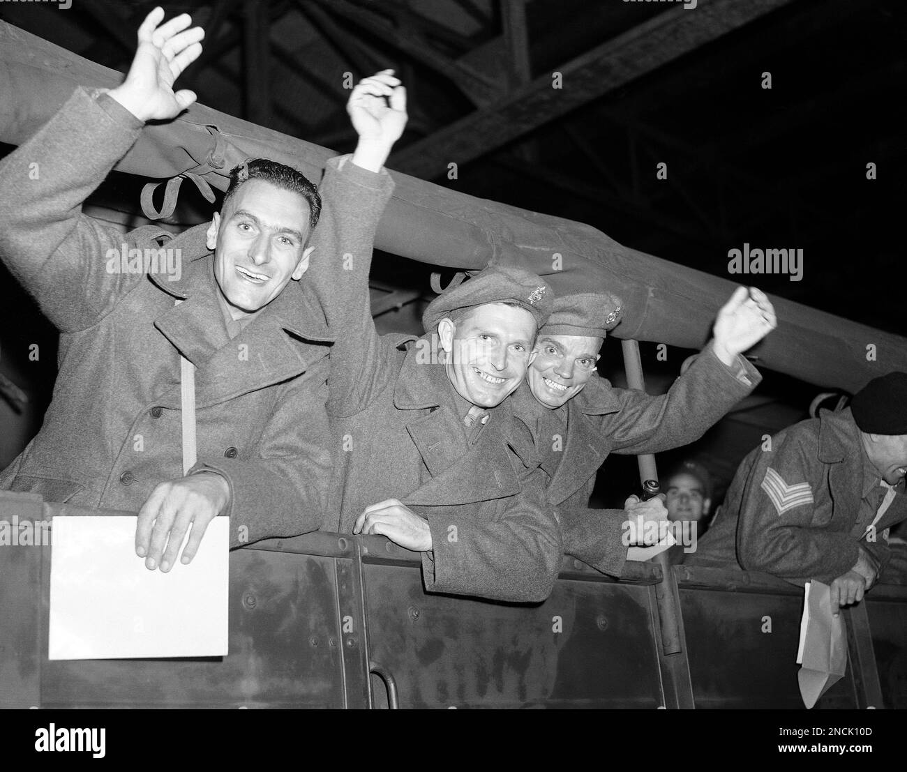 The first liberated POW’s to come home by sea, disembarked from the ...