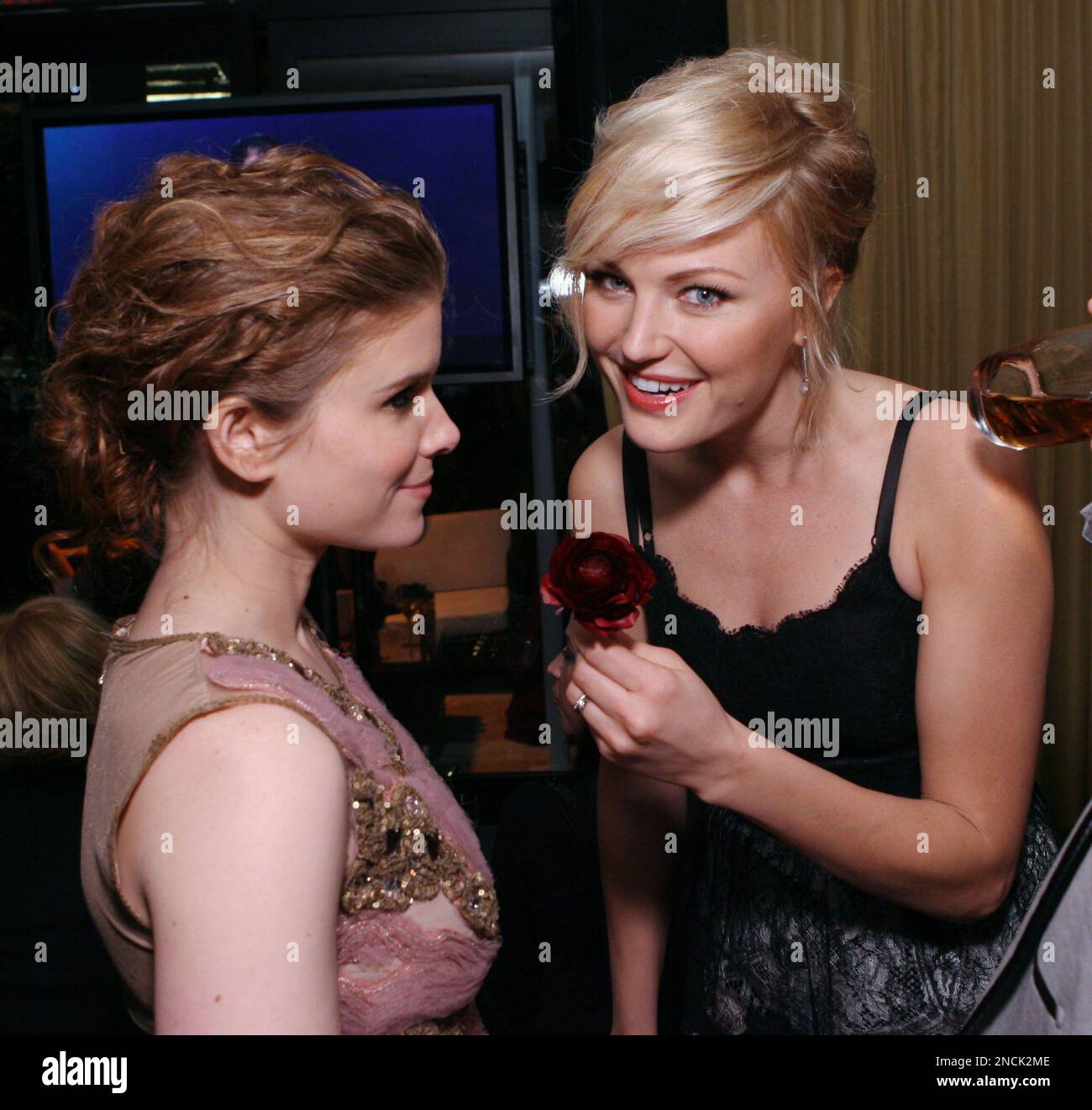 Kate Mara, left, and Malin Akerman are seen inside the InStyle Oscar ...