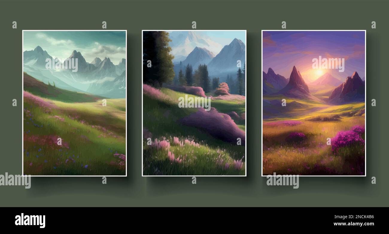 Alpine meadow plants Stock Vector Images - Alamy