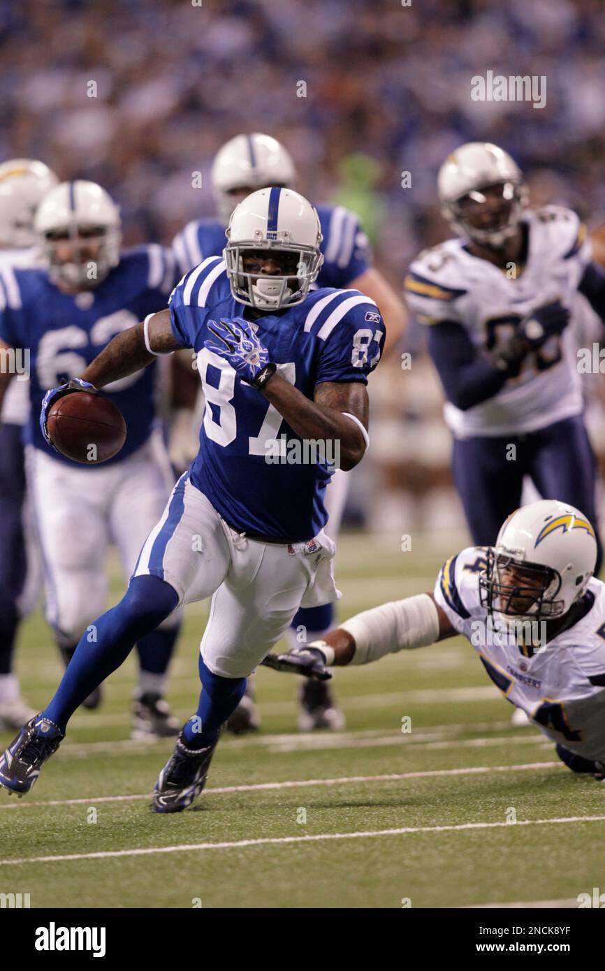 Indianapolis Colts wide receiver Reggie Wayne (87) in action during an ...