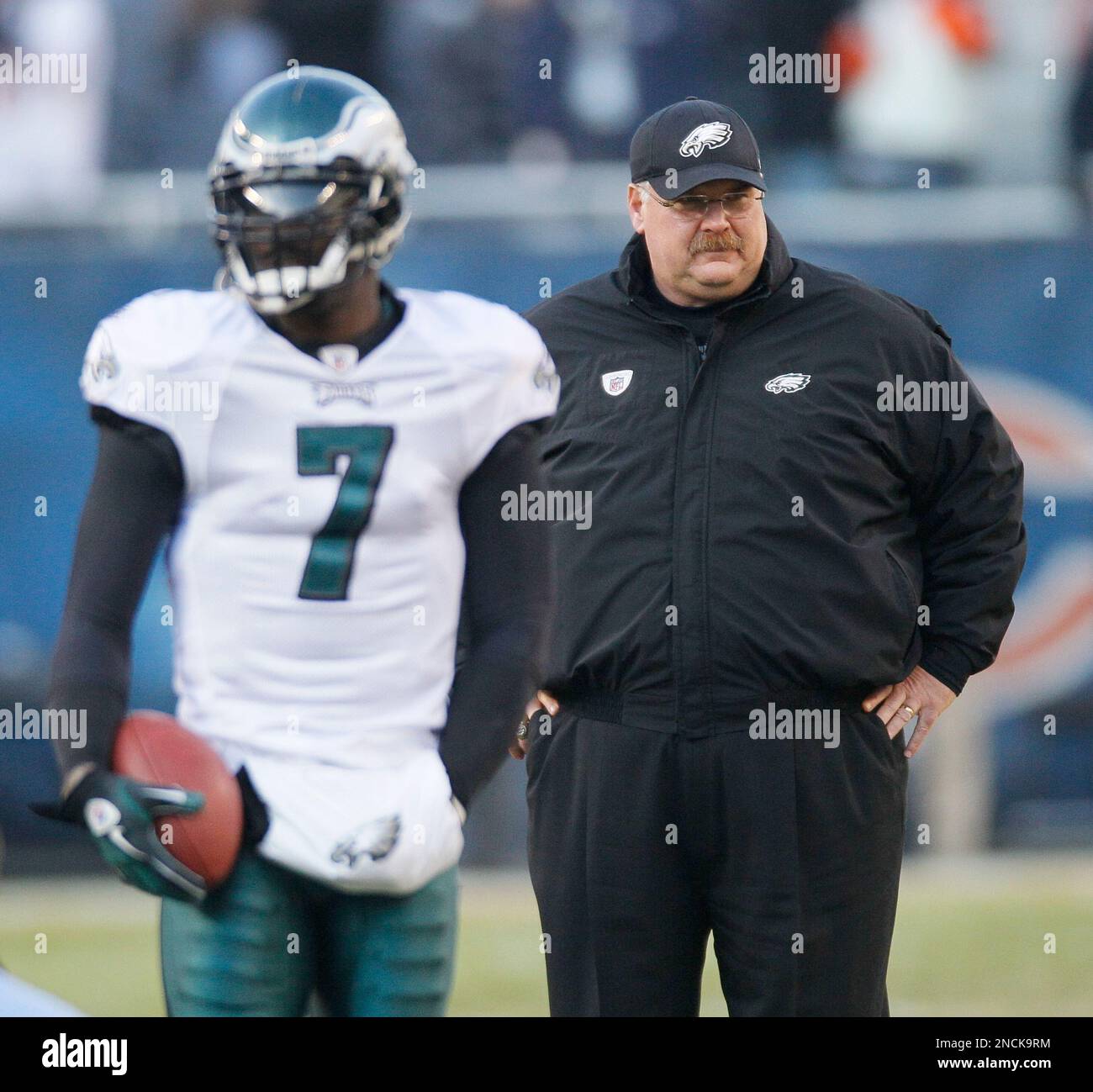 Philadelphia Eagles head coach Andy Reid watches his quarterback ...