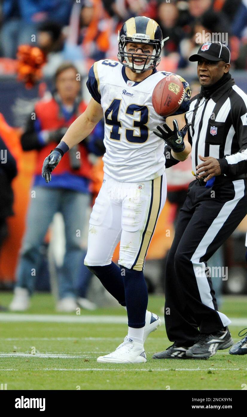 St. Louis Rams safety Craig Dahl (43) celebrates against the Denver ...