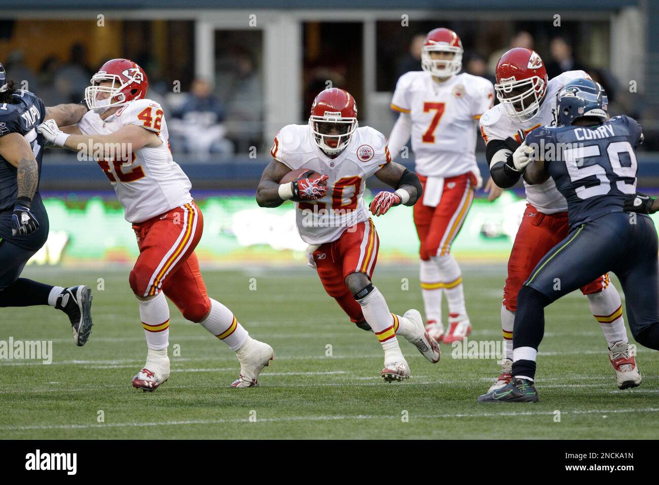 Kansas City Chiefs' Thomas Jones in action against the Seattle Seahawks ...
